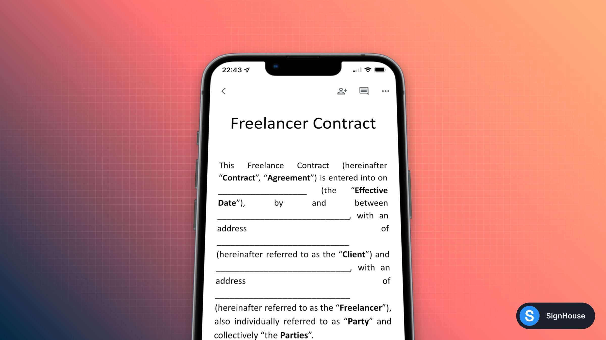 Freelancer Contract Template (Free) - SignHouse